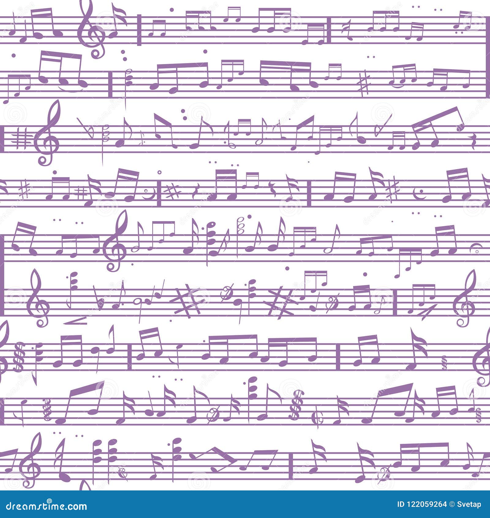 Music note sound texture. stock vector. Illustration of decor - 122059264