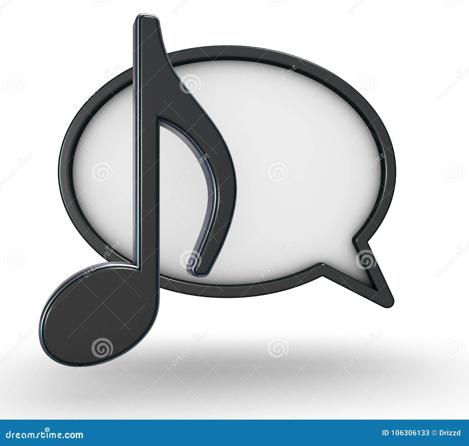 Speech Bubble and Music Note Stock Illustration - Illustration of music ...