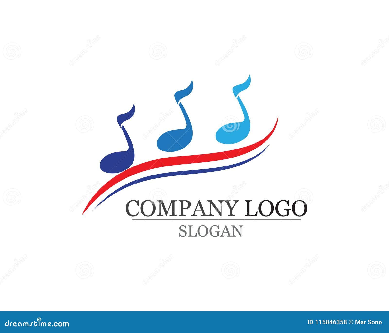 Music Note Symbols Logo and Icons Template App Stock Vector ...