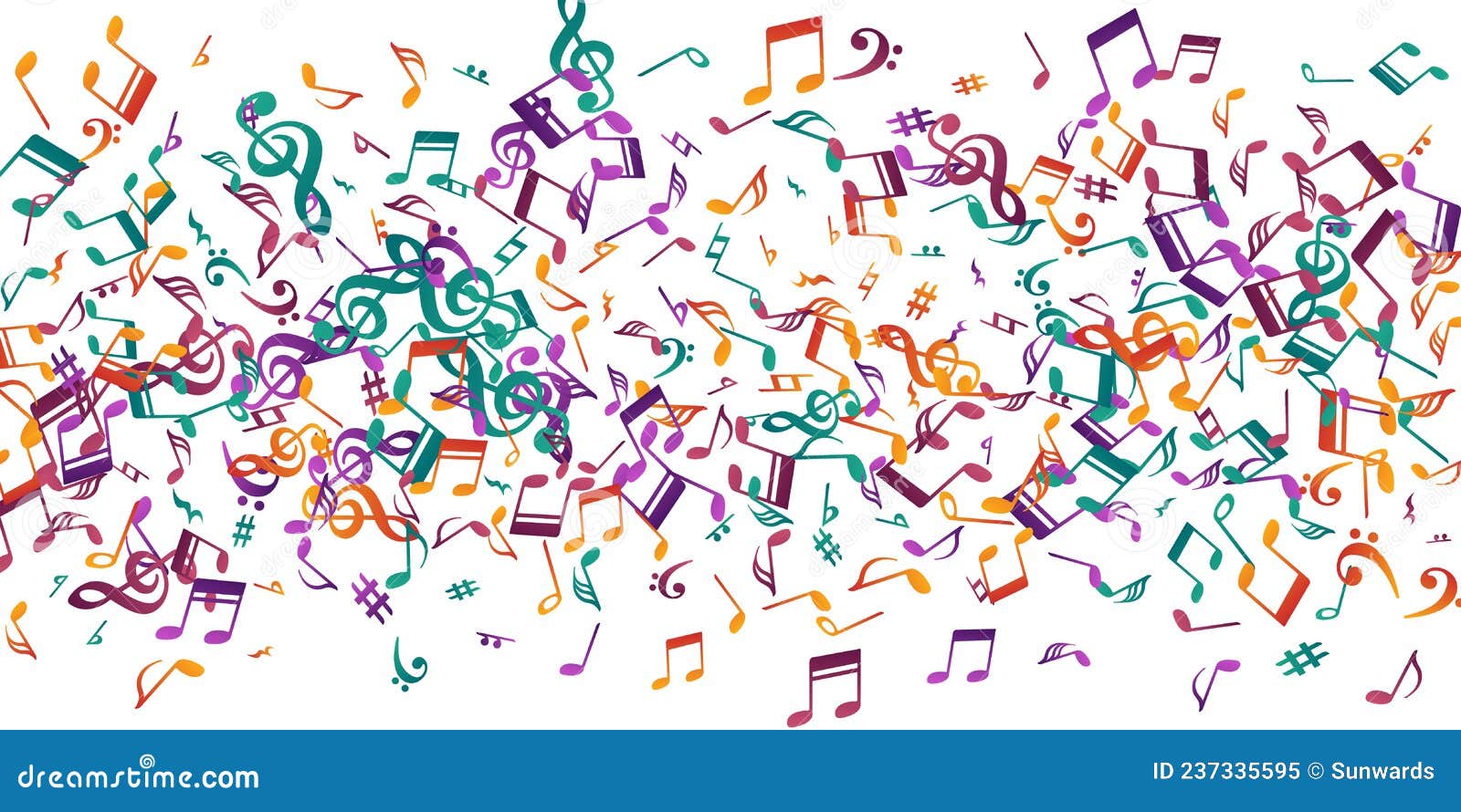 Music Note Symbols Vector Backdrop. Symphony Stock Vector ...