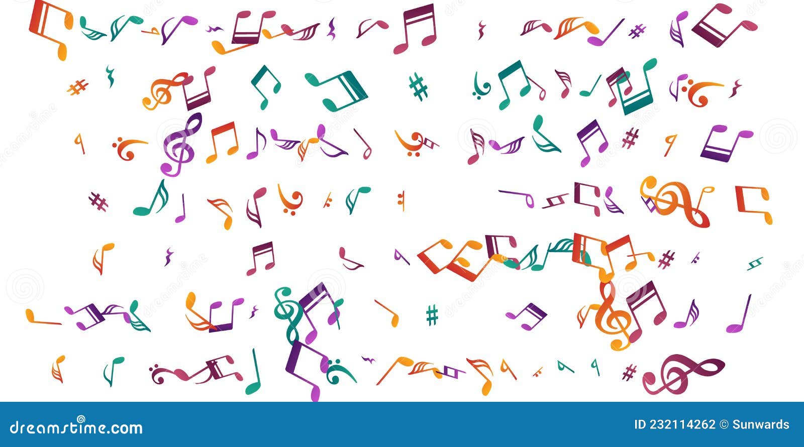 Music Note Symbols Vector Illustration. Symphony Stock Vector ...