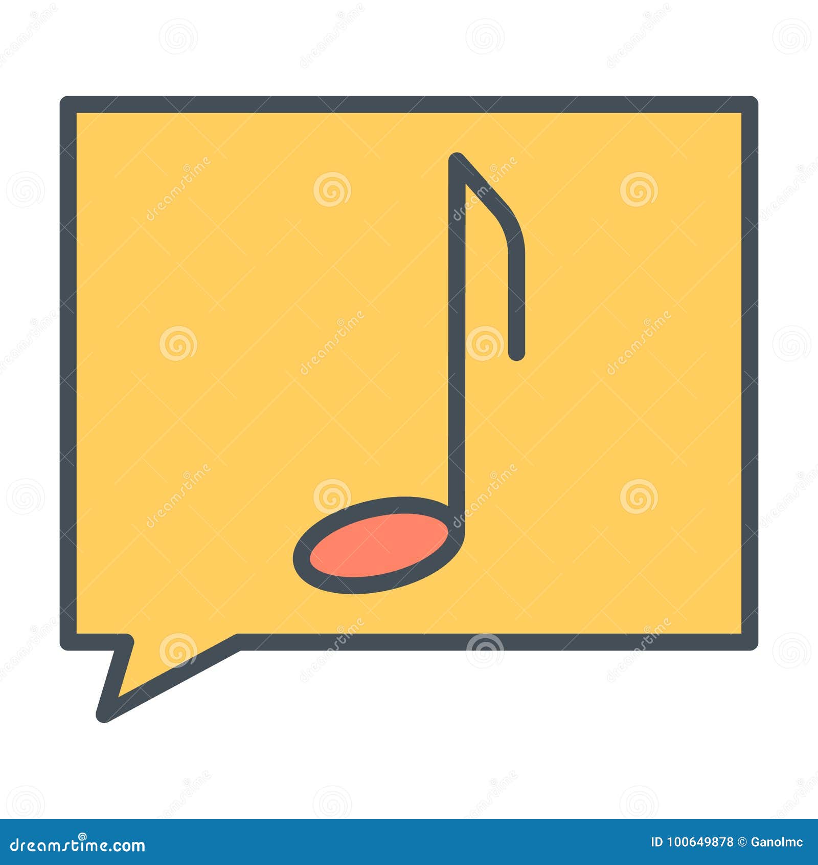 Music Note Thin Line Icon. Vector Pictogram Stock Vector - Illustration ...