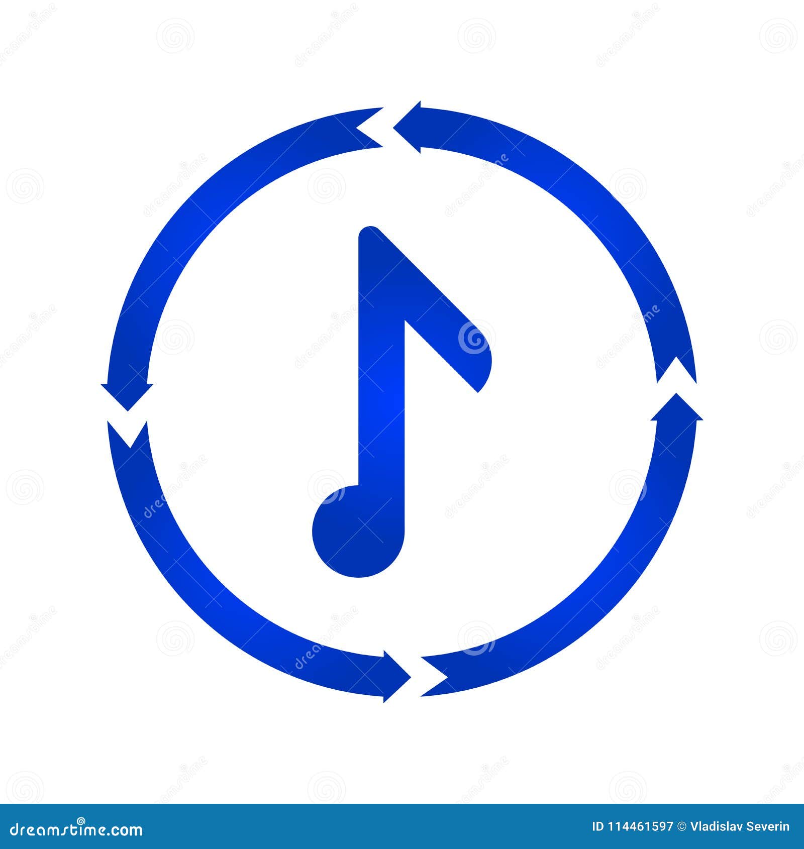 Music note turn icon stock illustration. Illustration of modern - 114461597