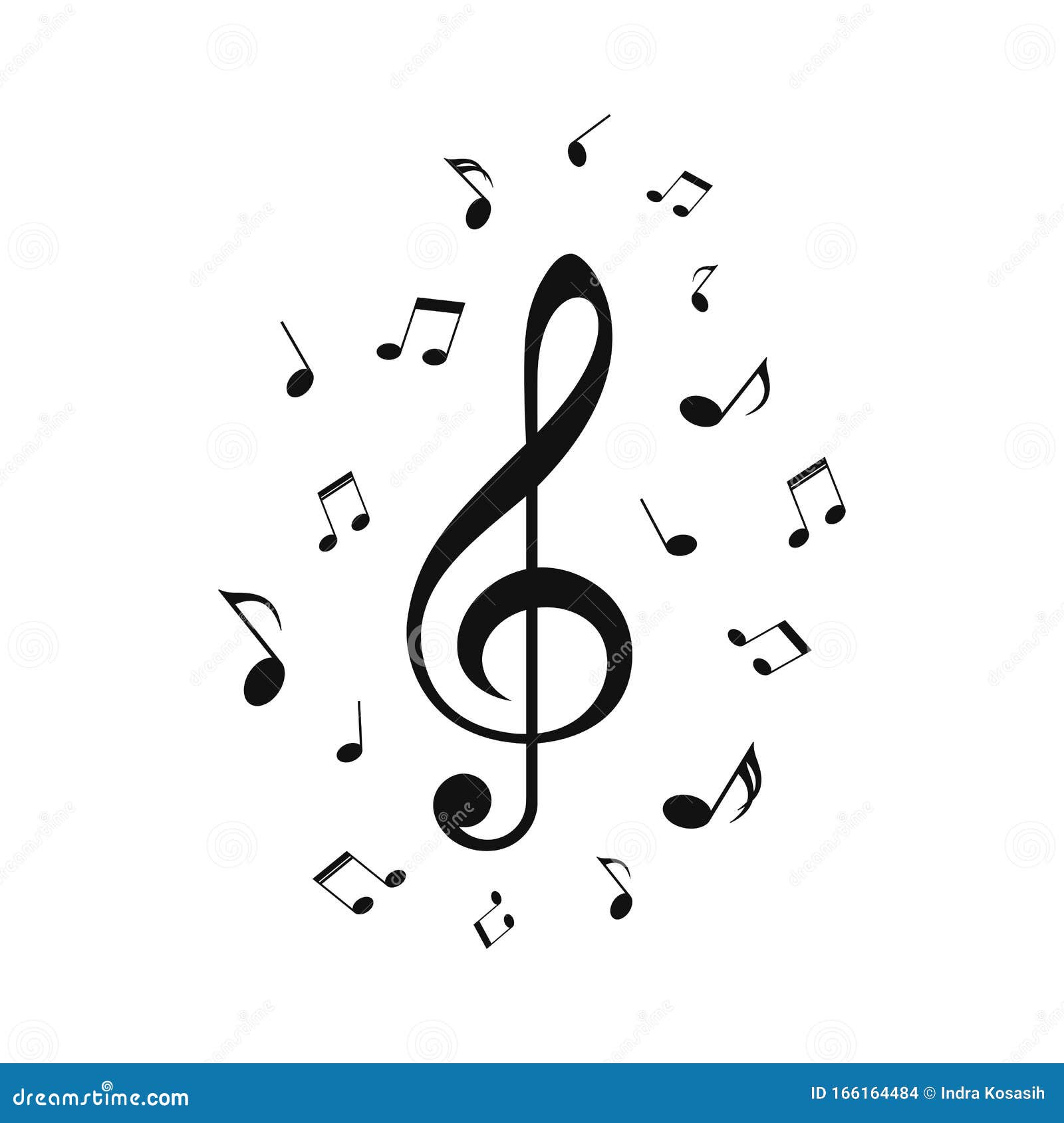 Music Note Vector Illustration Template Stock Vector - Illustration of ...