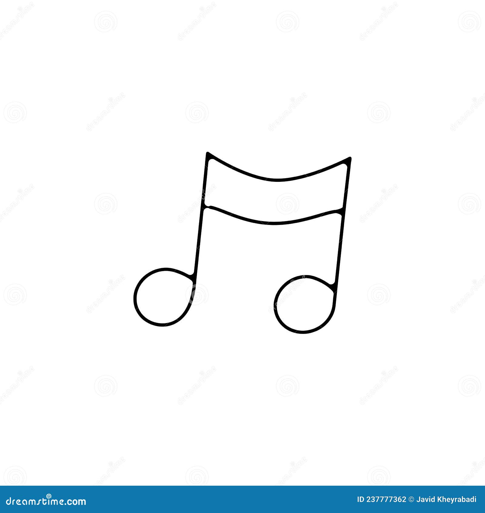 Music Note Thin Line Icon. Music Note Linear Outline Icon Stock Vector ...
