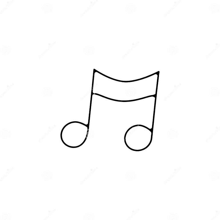 Music Note Thin Line Icon. Music Note Linear Outline Icon Stock Vector ...