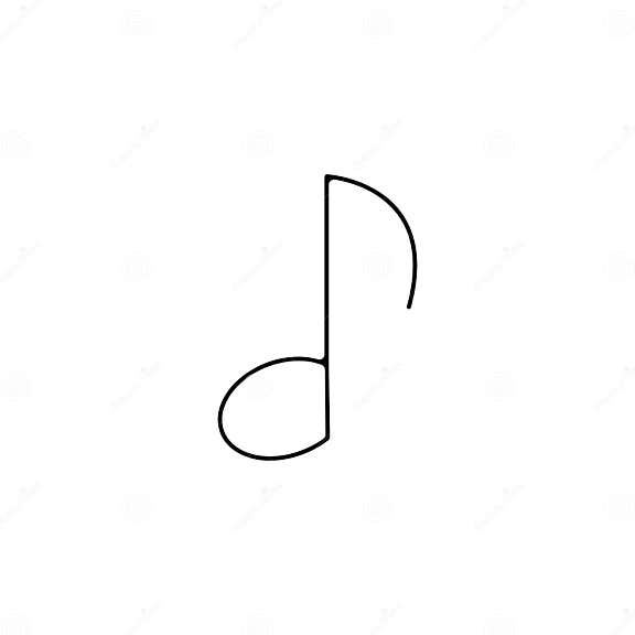 Music Note Thin Line Icon. Music Note Linear Outline Icon Stock Vector ...