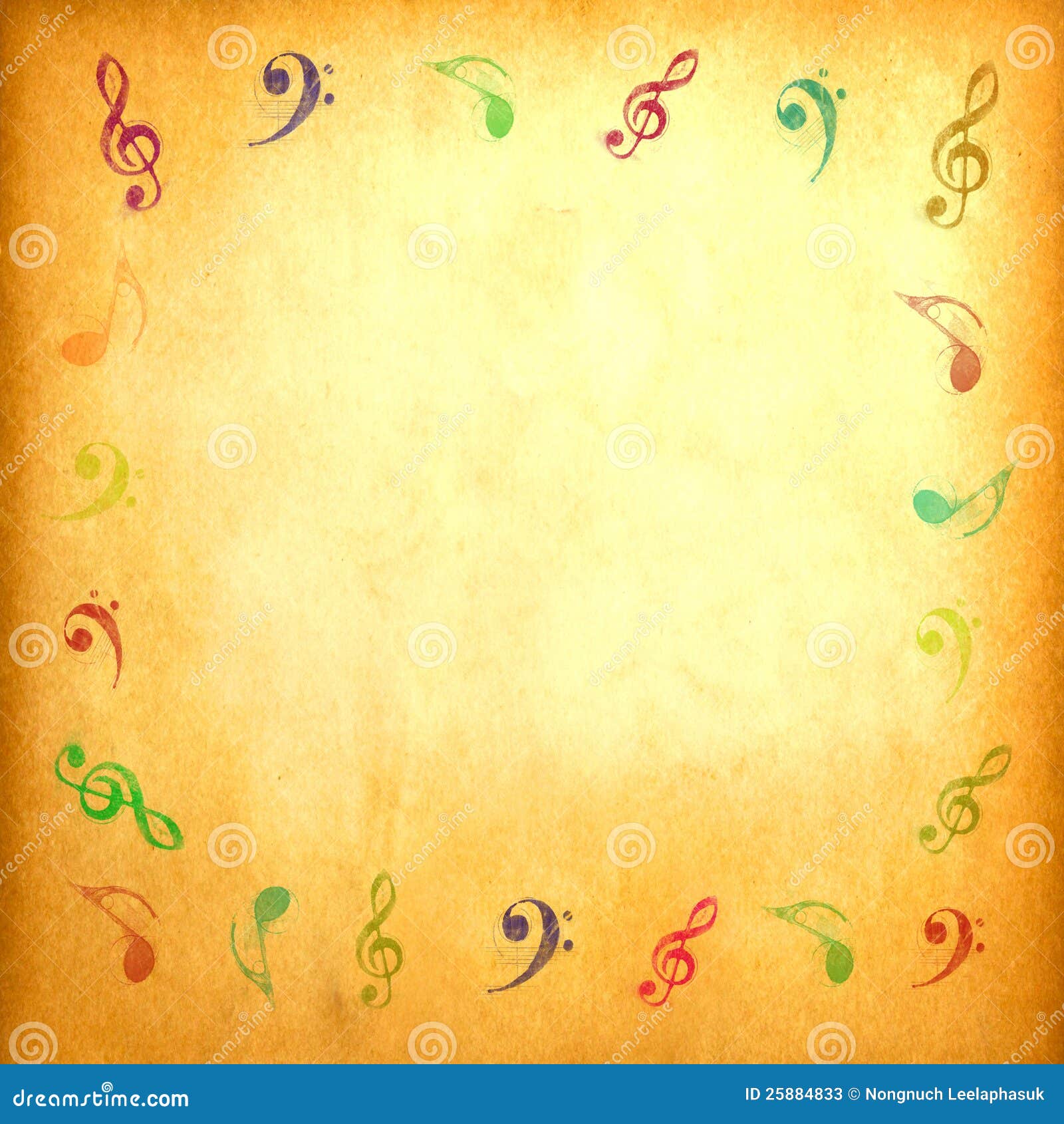 Music Note on Vintage Paper Stock Image - Image of brown, graphic: 25884833