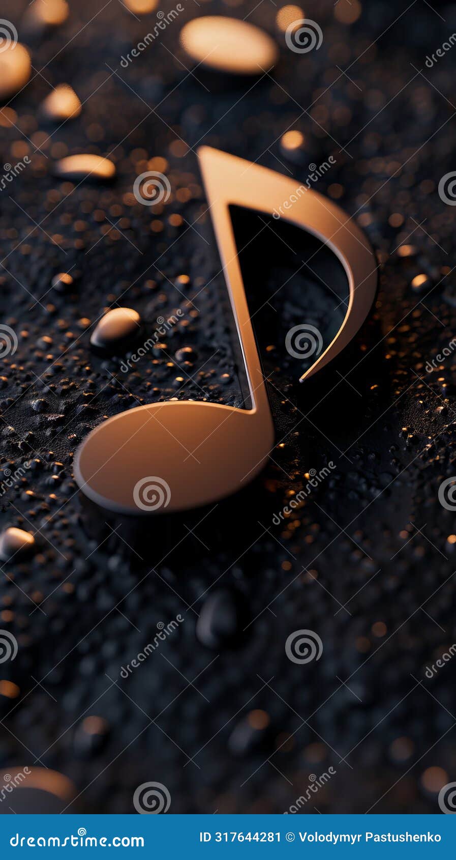 Music Note Wallpapers. a Black Music Note on a Dark Background Stock ...