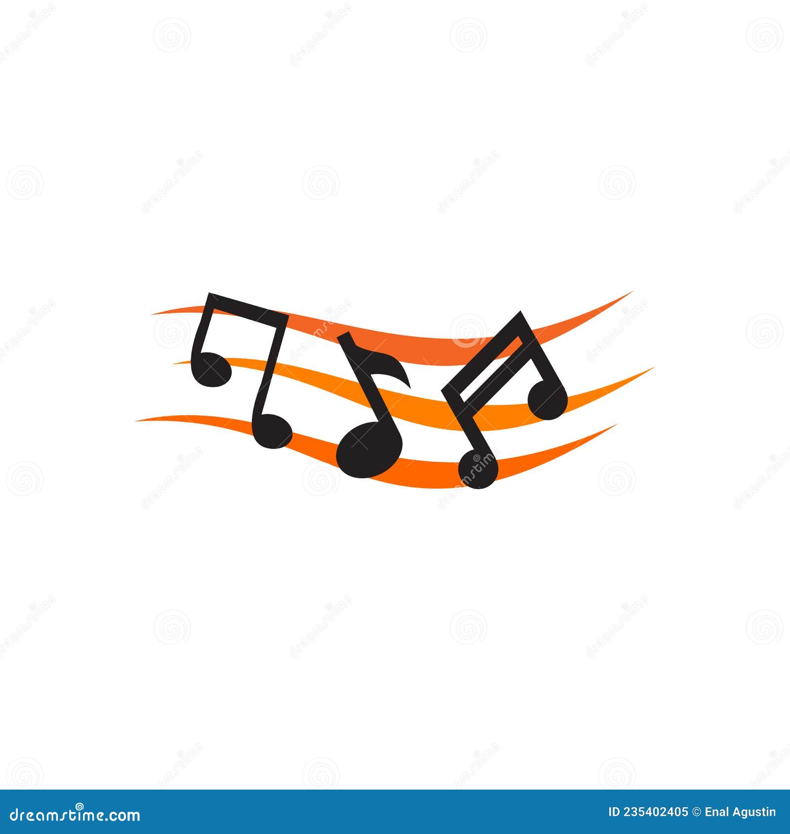 Music Note Wave Logo Design Stock Vector - Illustration of modern ...