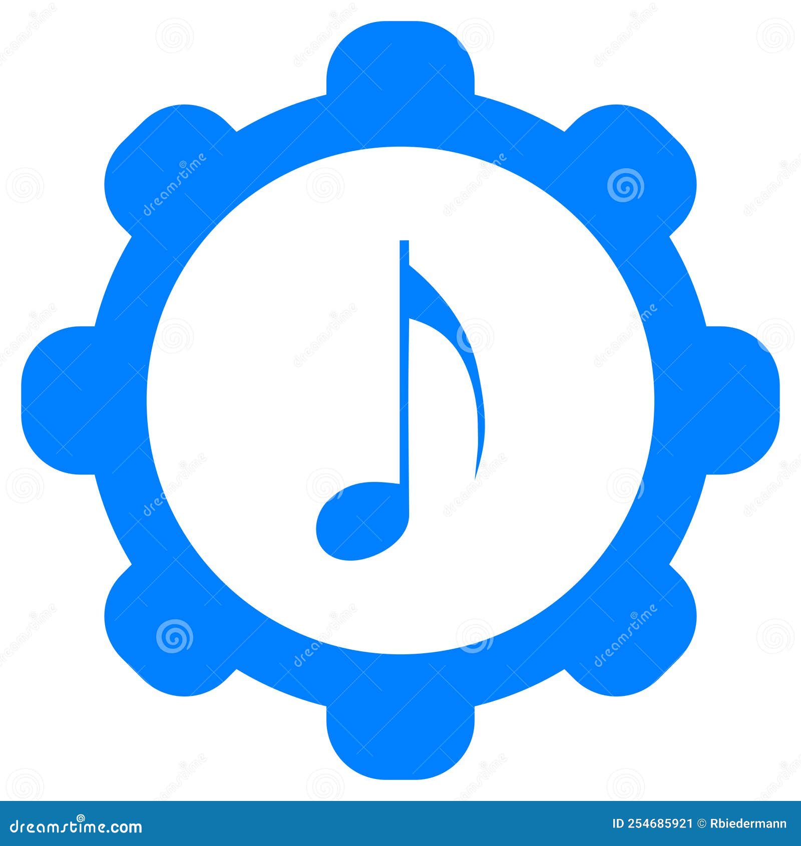 Music note and wheel stock vector. Illustration of blue - 254685921