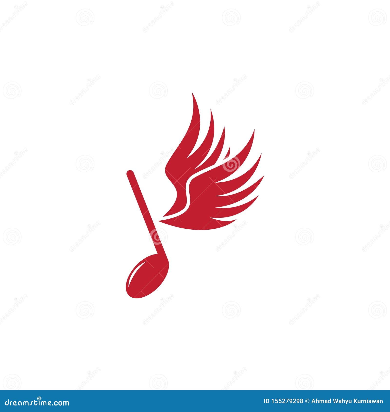 Music note wing logo vecto stock vector. Illustration of festival ...
