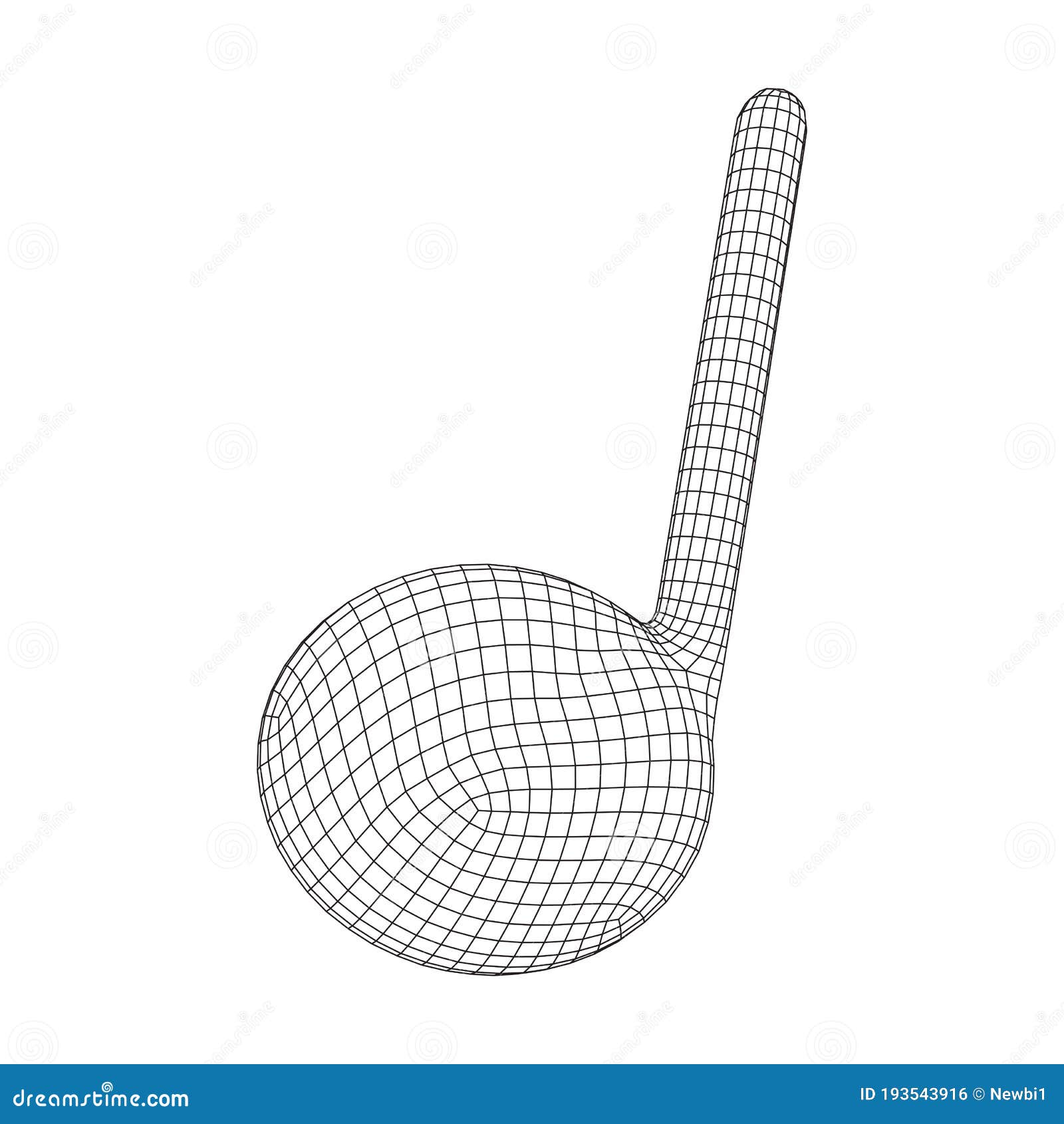 Music Note. Wireframe Low Poly Mesh Vector Illustration. Stock Vector ...