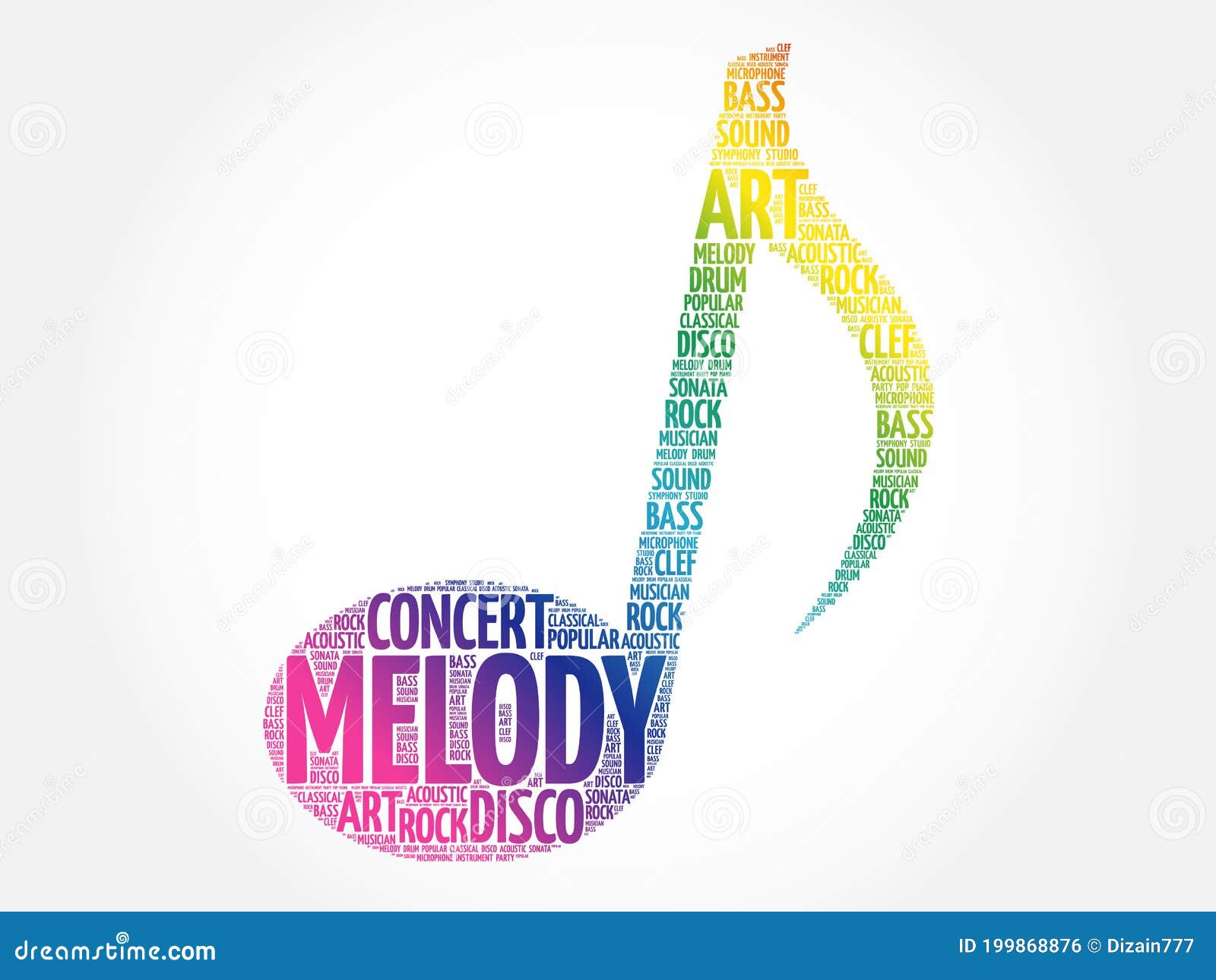 Music note word cloud stock illustration. Illustration of composition ...