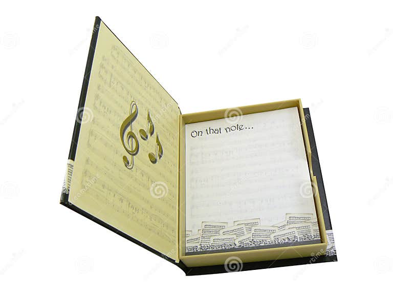 Music notebook stock image. Image of isolated, black, golden - 2041593