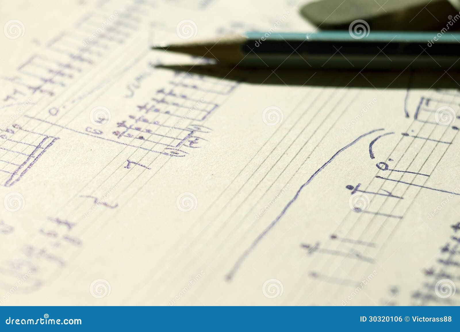 Music notepad stock photo. Image of ideas, play, instrument - 30320106