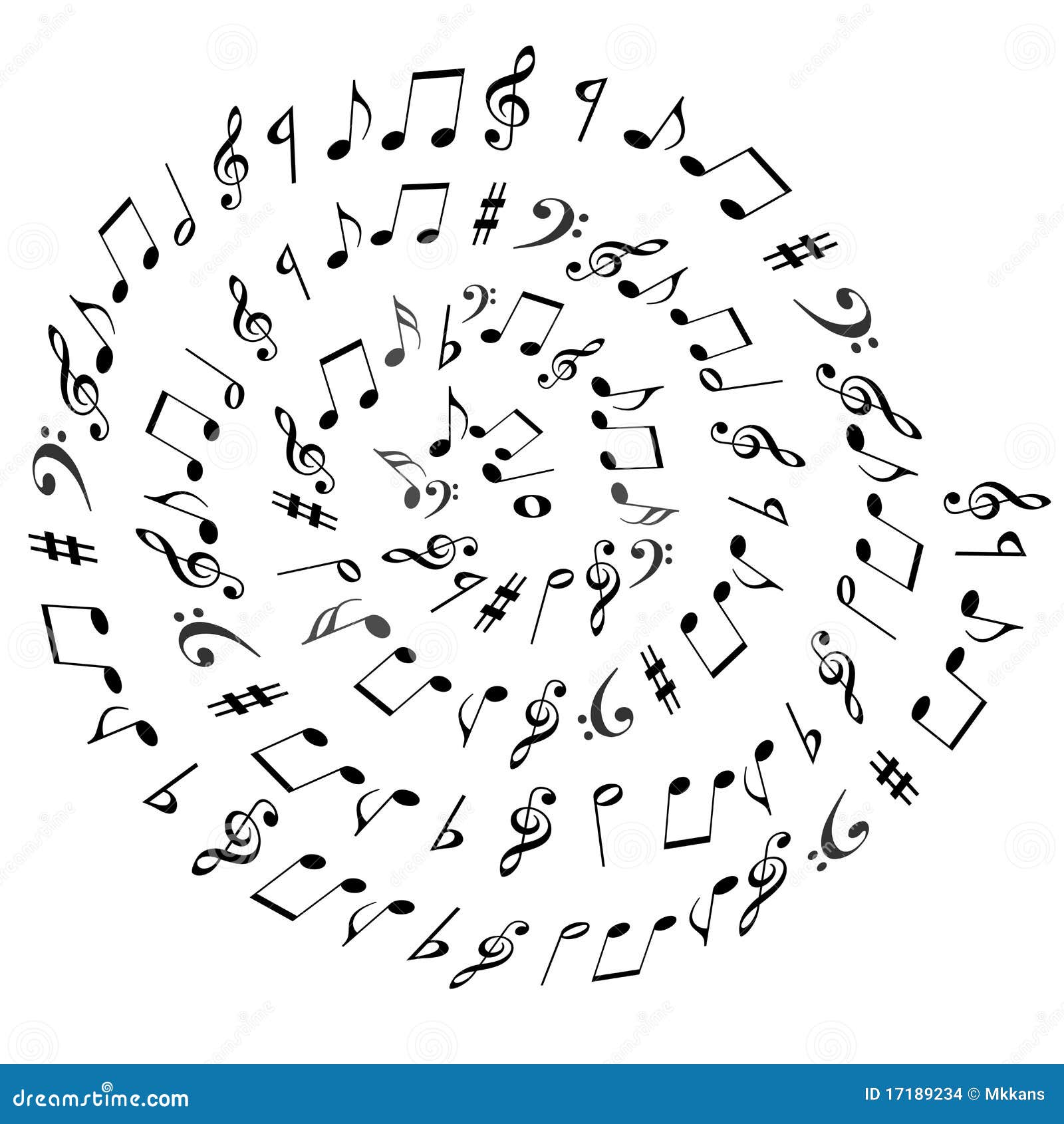 Music notes stock illustration. Illustration of funky - 17189234