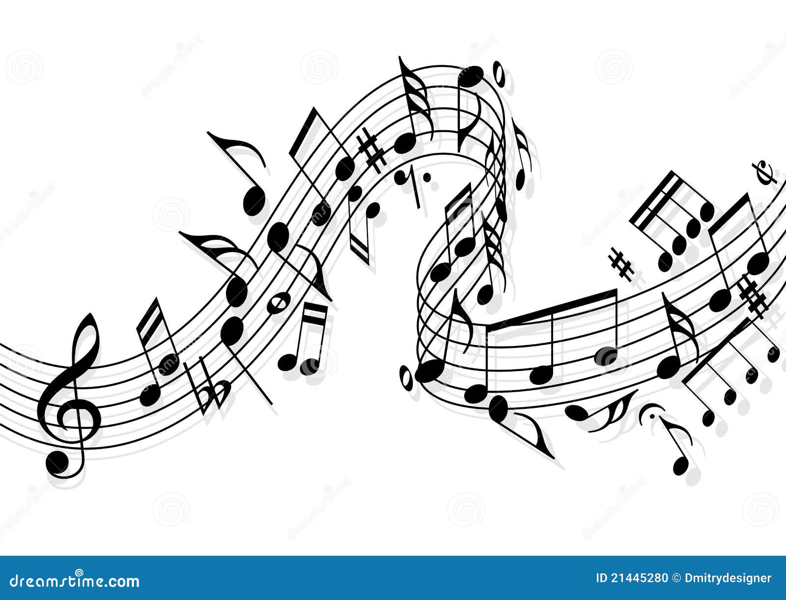 Music notes stock vector. Illustration of music, graphic - 21445280