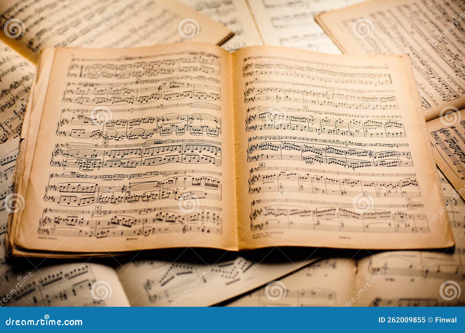 Music notes stock image. Image of books, melody, effect - 262009855