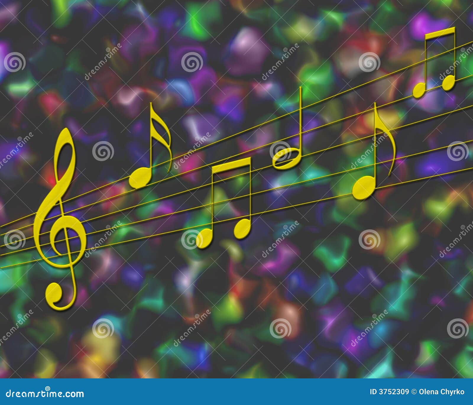 Music Notes stock illustration. Illustration of stylish - 3752309