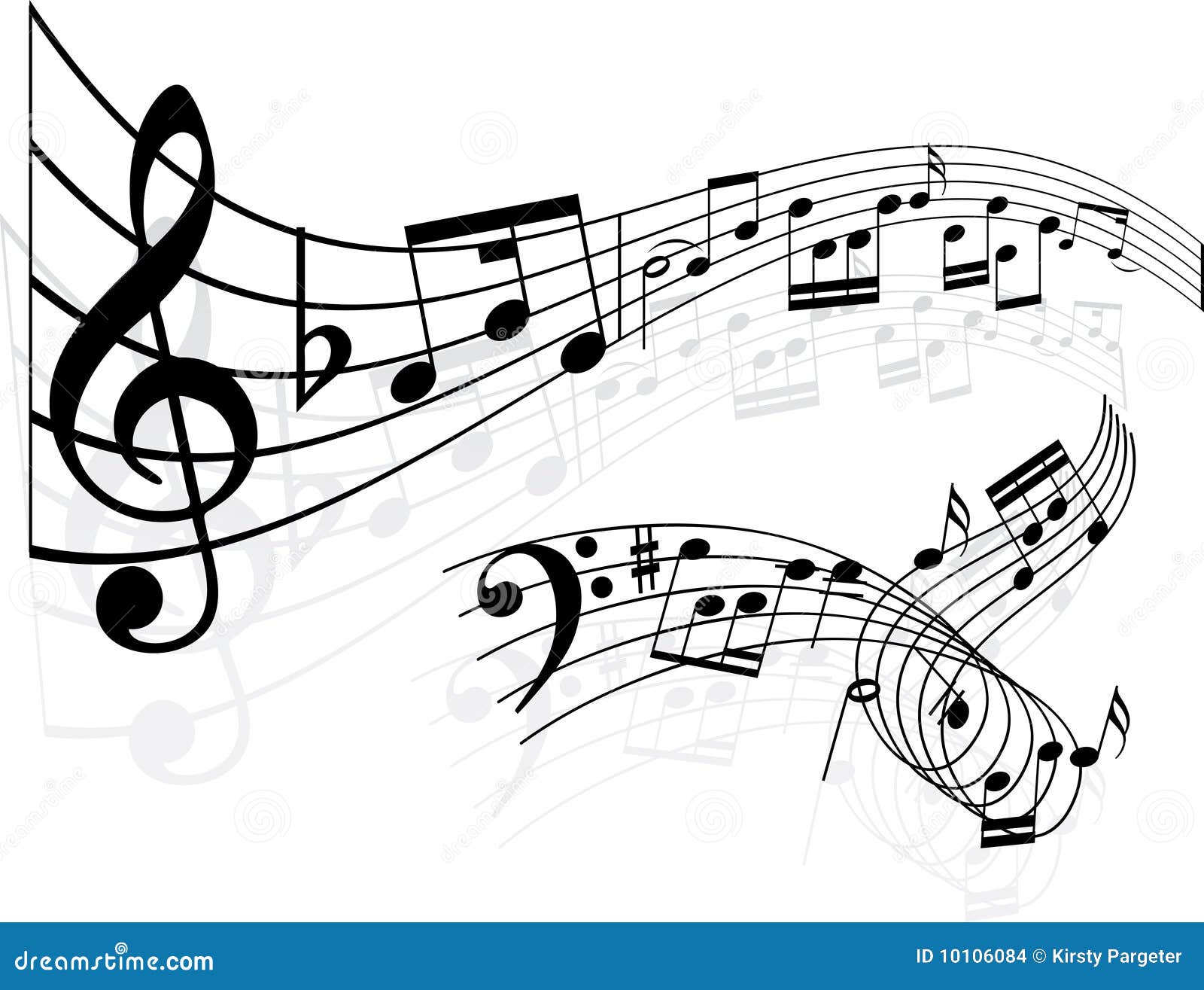 Music Notes Background Vector Illustration | CartoonDealer.com #10106084