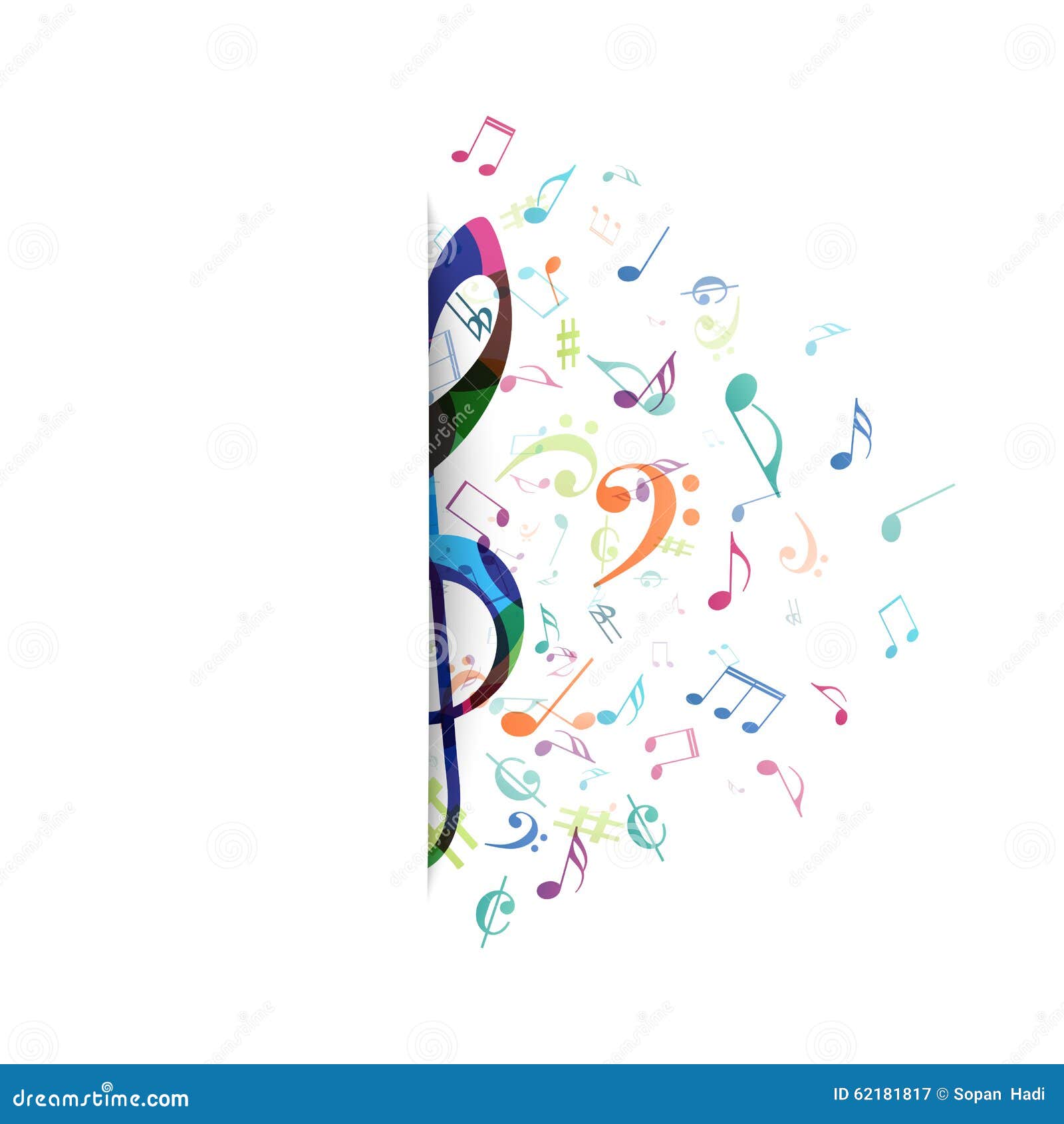 Music Notes Background stock vector. Illustration of ideas - 62181817