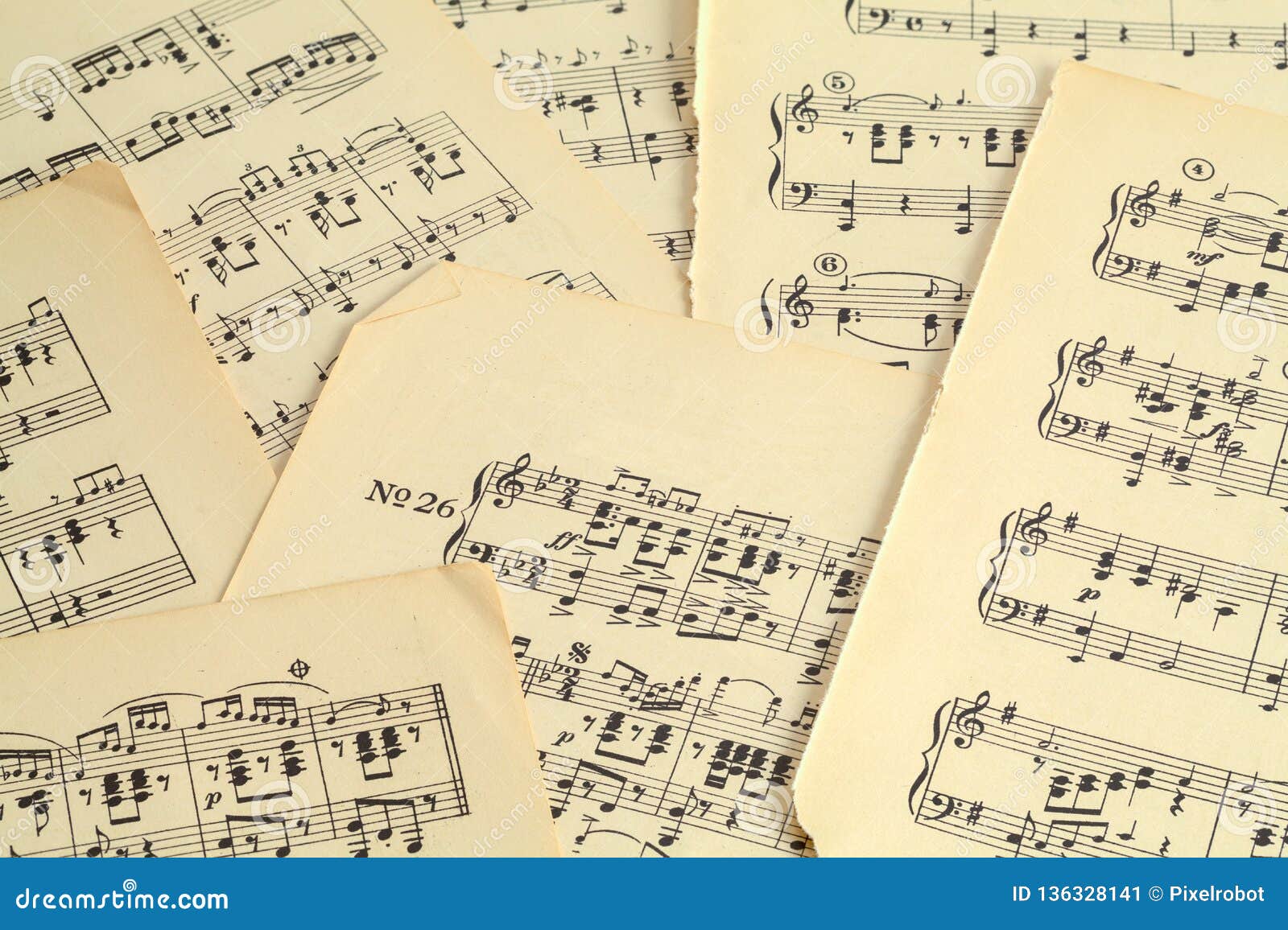 Music Notes Background stock image. Image of classical - 136328141