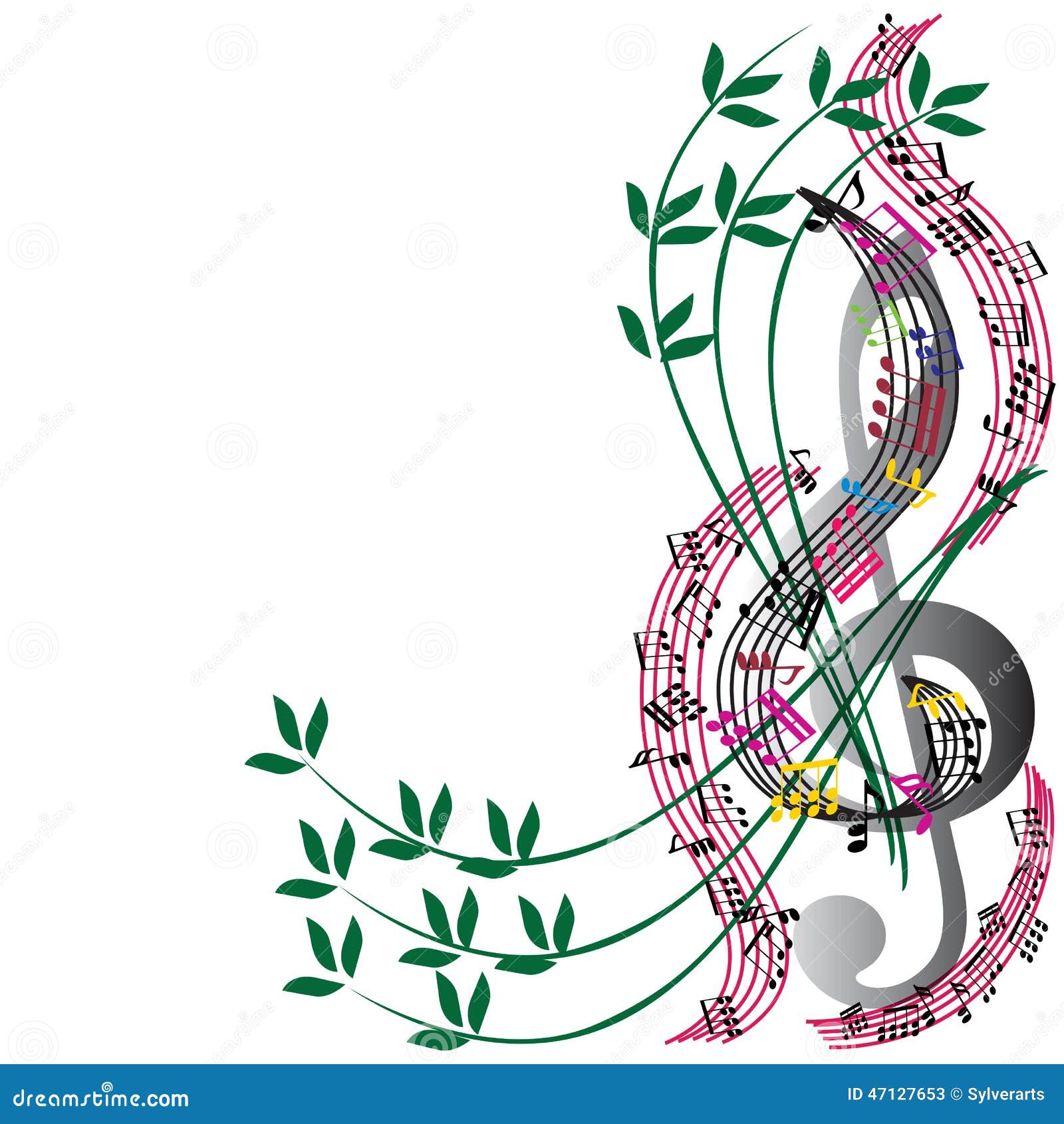 Music Notes Background, Stylish Musical Theme Composition, Vector ...