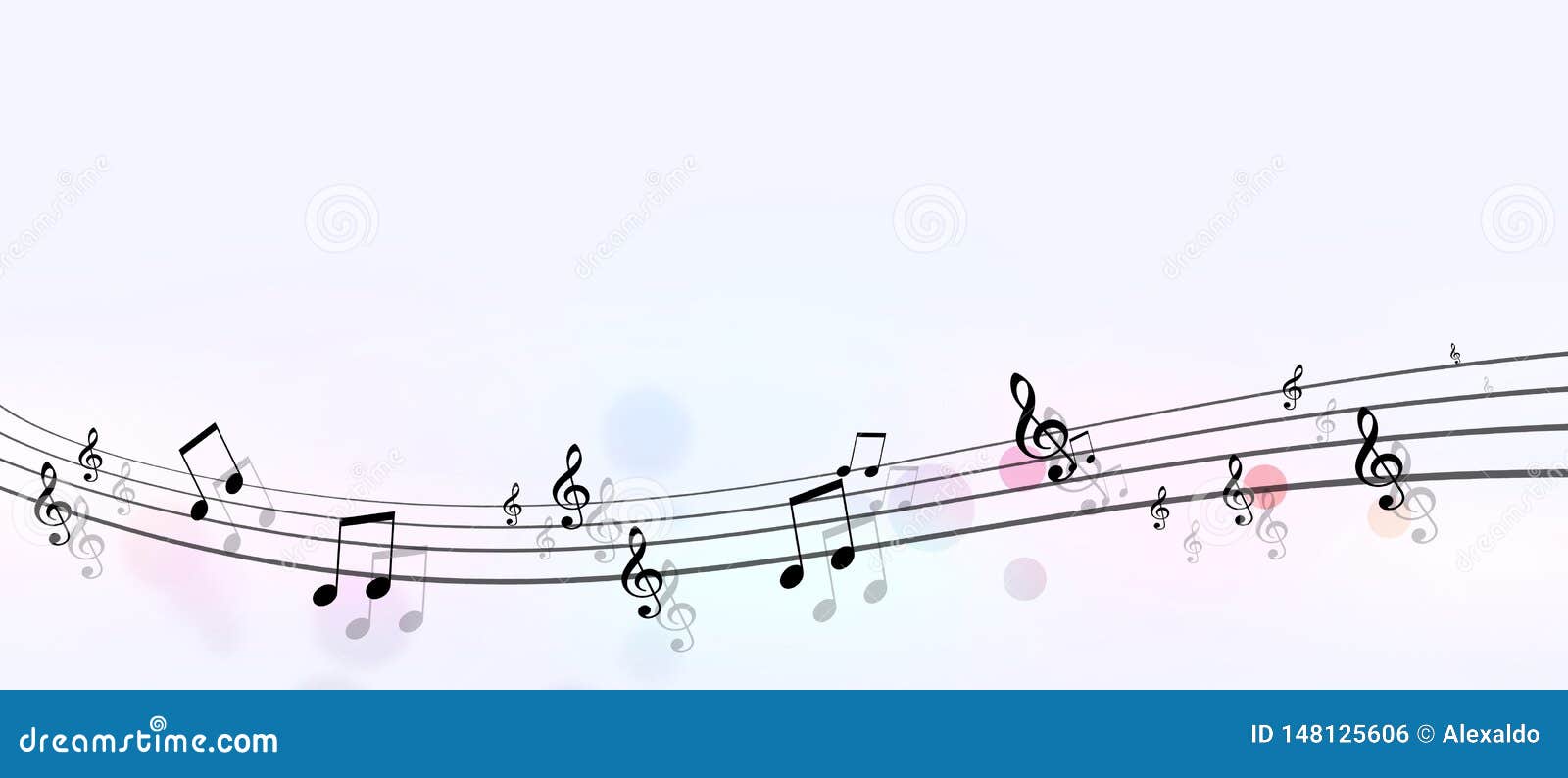 Music notes banner stock illustration. Illustration of clubbing - 148125606