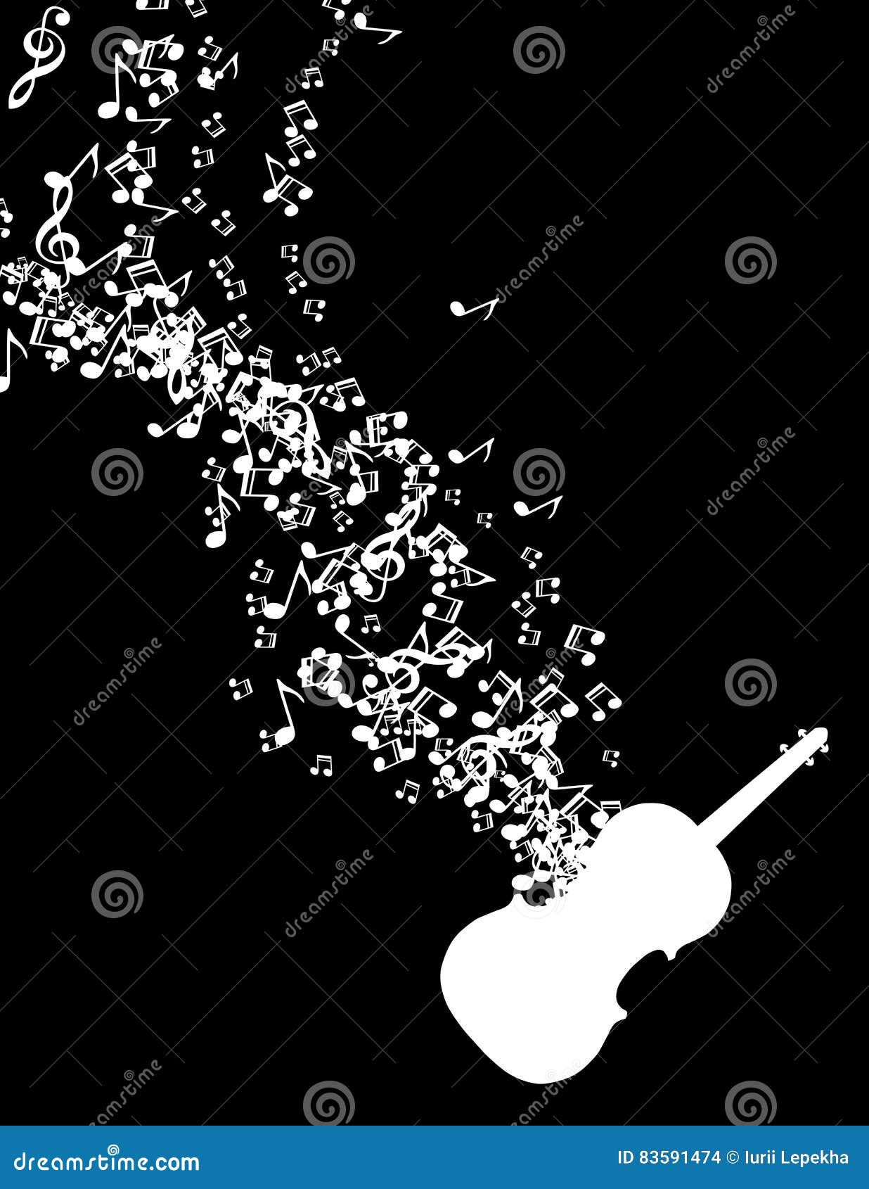 Music notes banner stock illustration. Illustration of graphic - 83591474