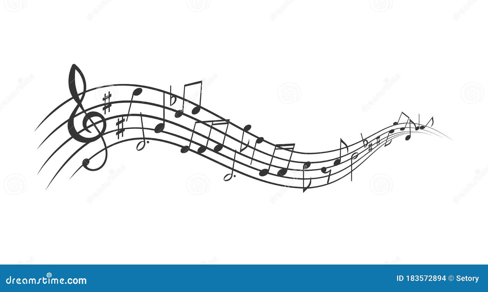 Music notes banner stock vector. Illustration of doodle - 183572894