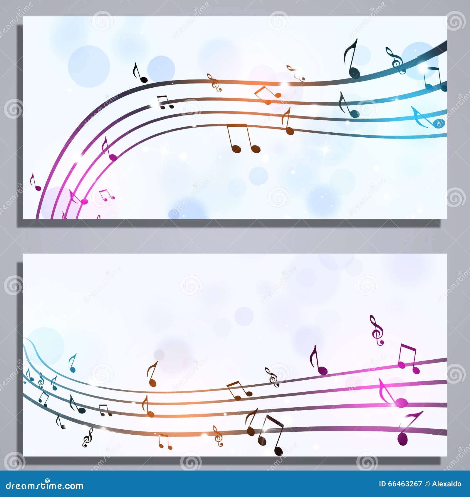 Music Notes Banners stock illustration. Illustration of music - 66463267