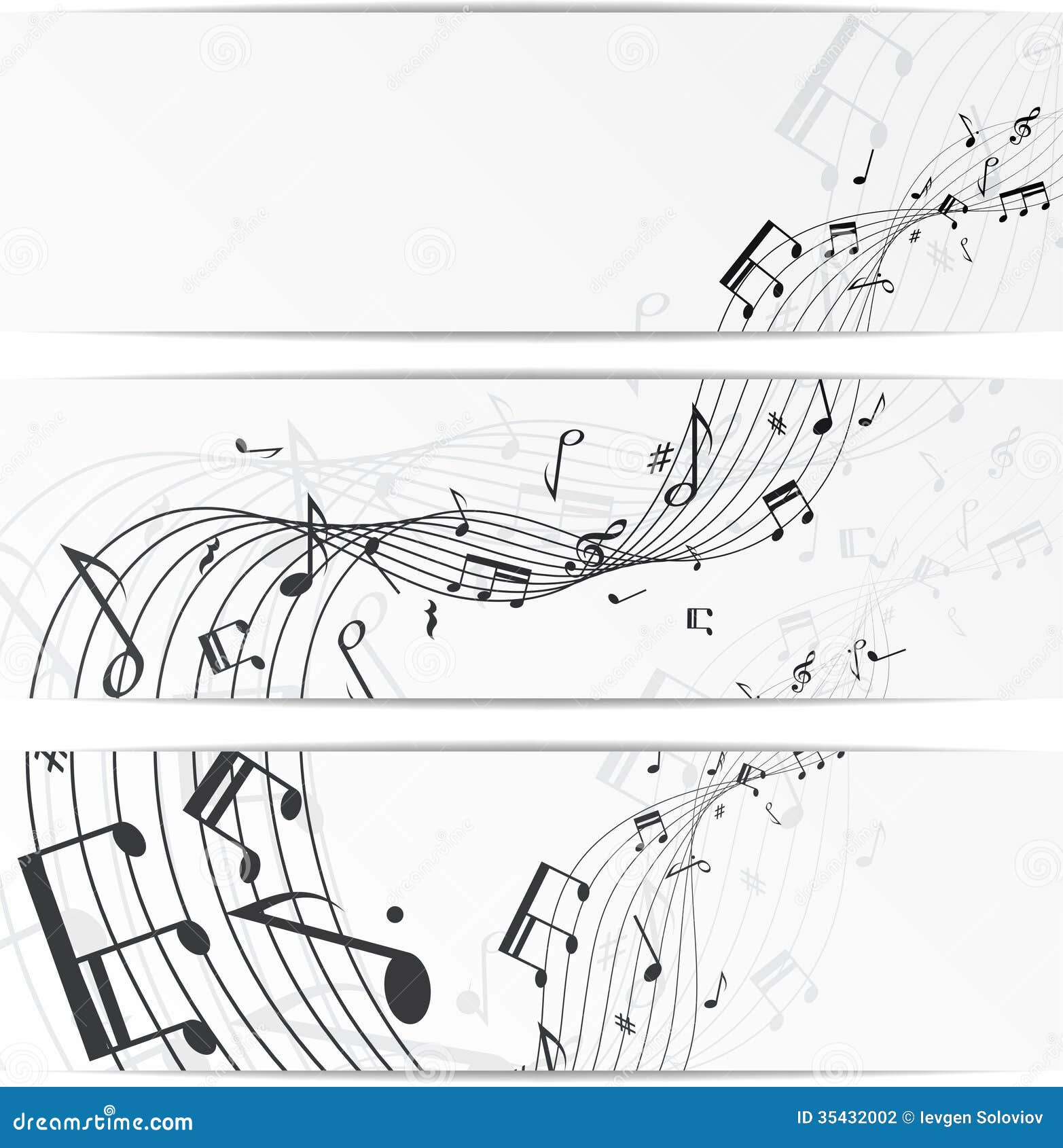 Music notes banners stock illustration. Illustration of paintings ...