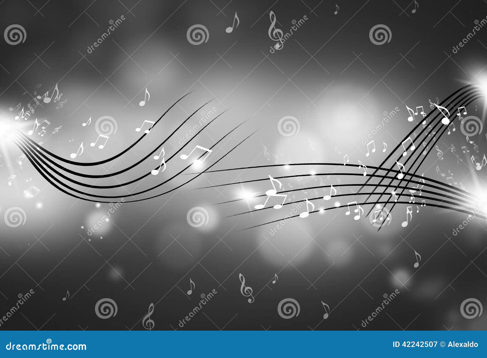 Black Music Notes Wallpaper