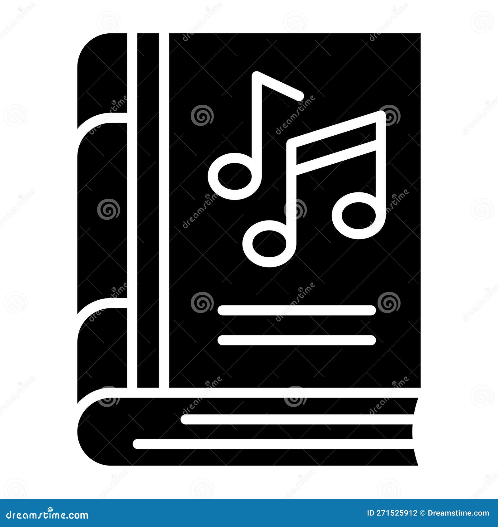 Music Notes on Book, Vector Design of Music Book in Modern Style Stock ...