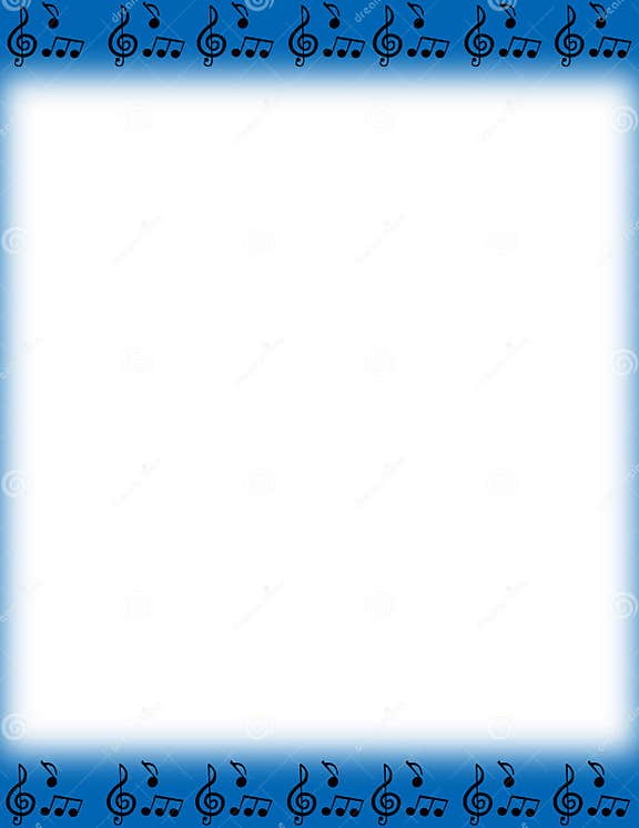 Music notes border stock illustration. Illustration of space - 18566873