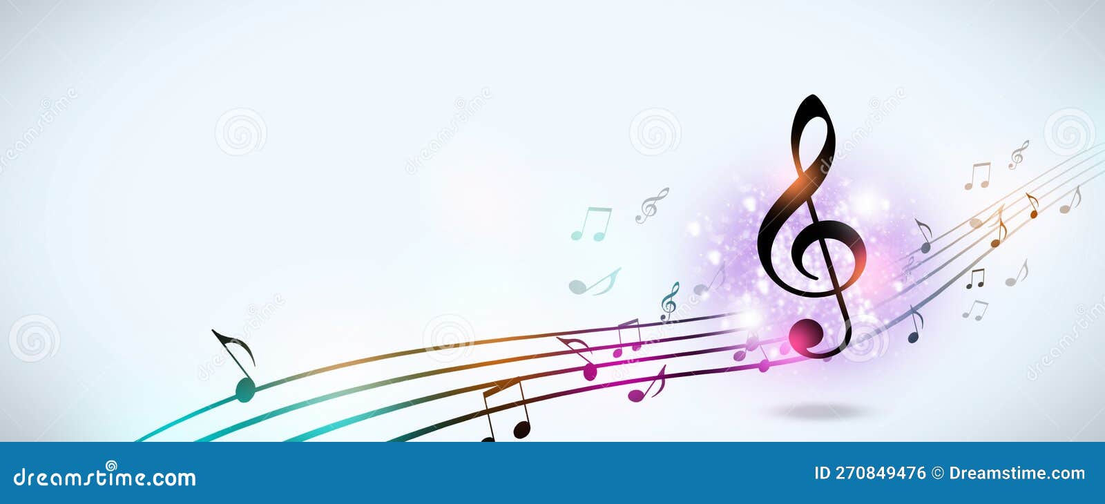 Music Notes Bright Funky Background Stock Illustration - Illustration ...