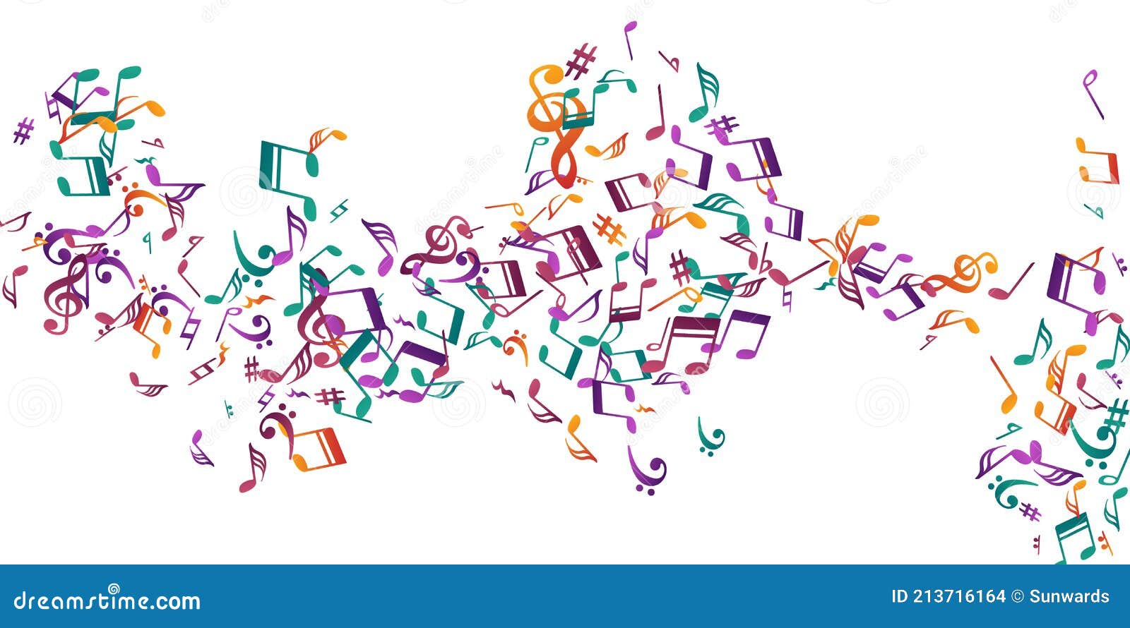 Music Notes Cartoon Vector Illustration. Symphony Stock Vector ...