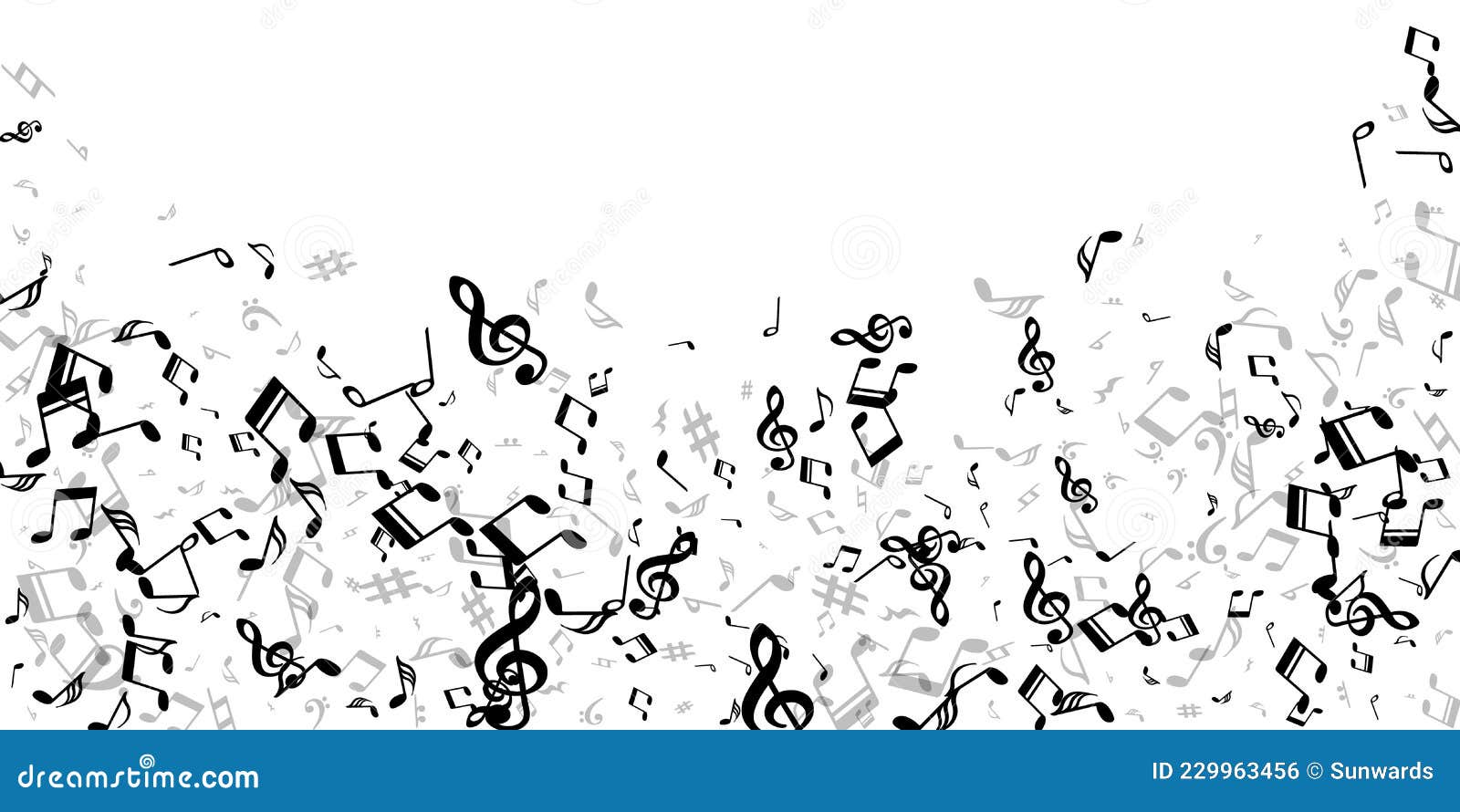 Music Notes Cartoon Vector Wallpaper. Symphony Stock Vector ...