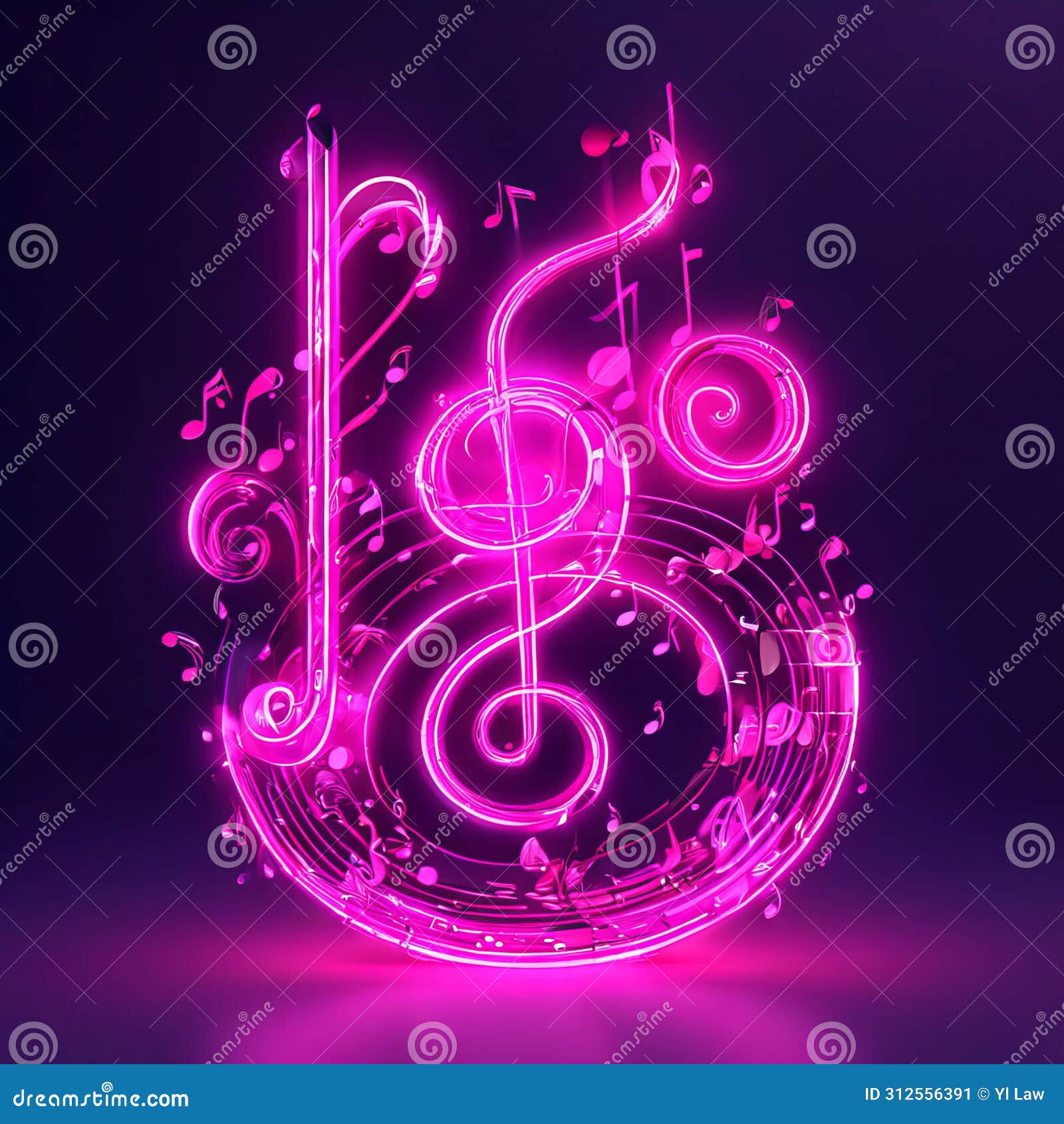 Music Notes and Clef Incorporate Musical Elements Stock Illustration ...