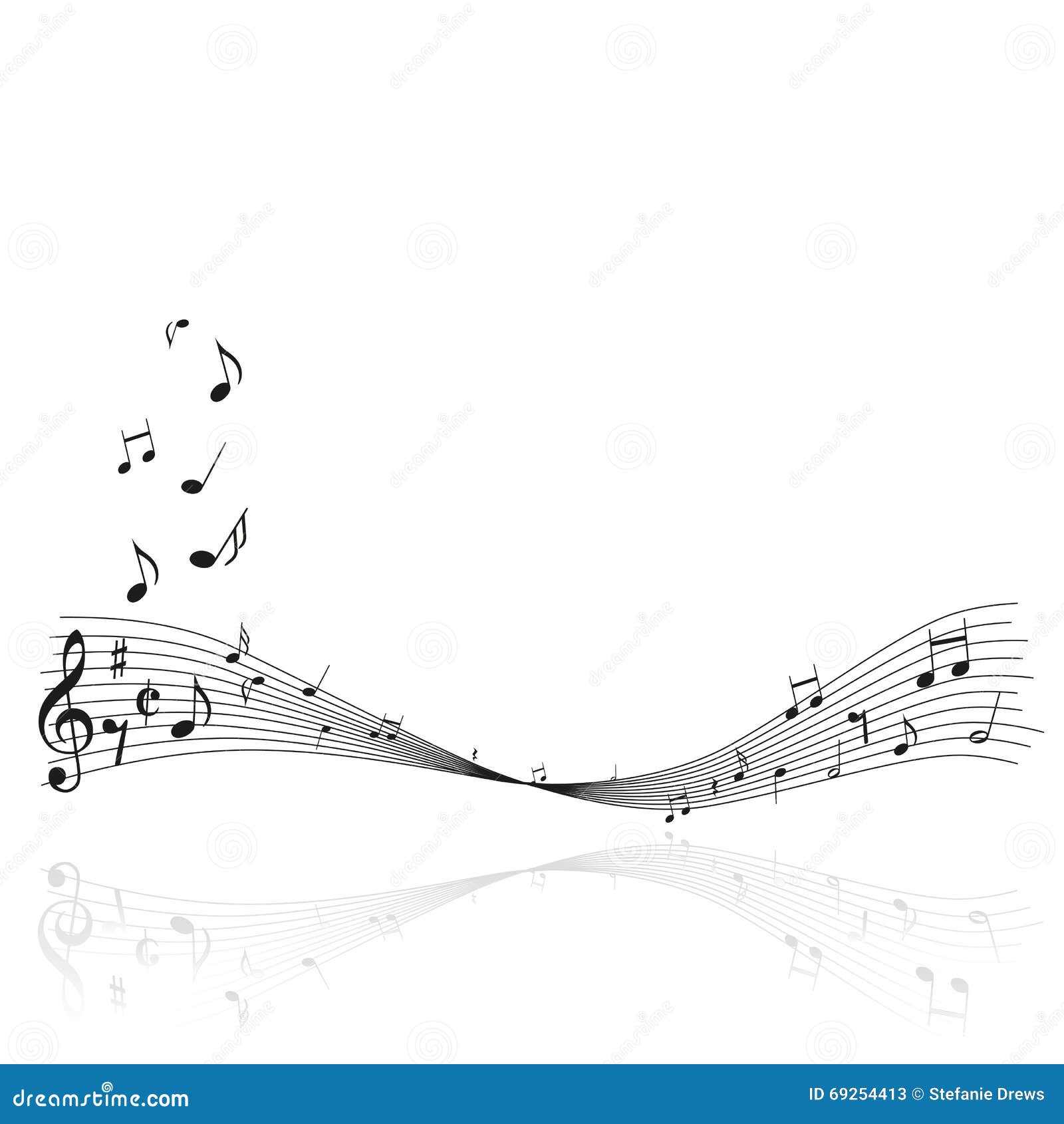 Music Notes Clef stock vector. Illustration of mozart - 69254413