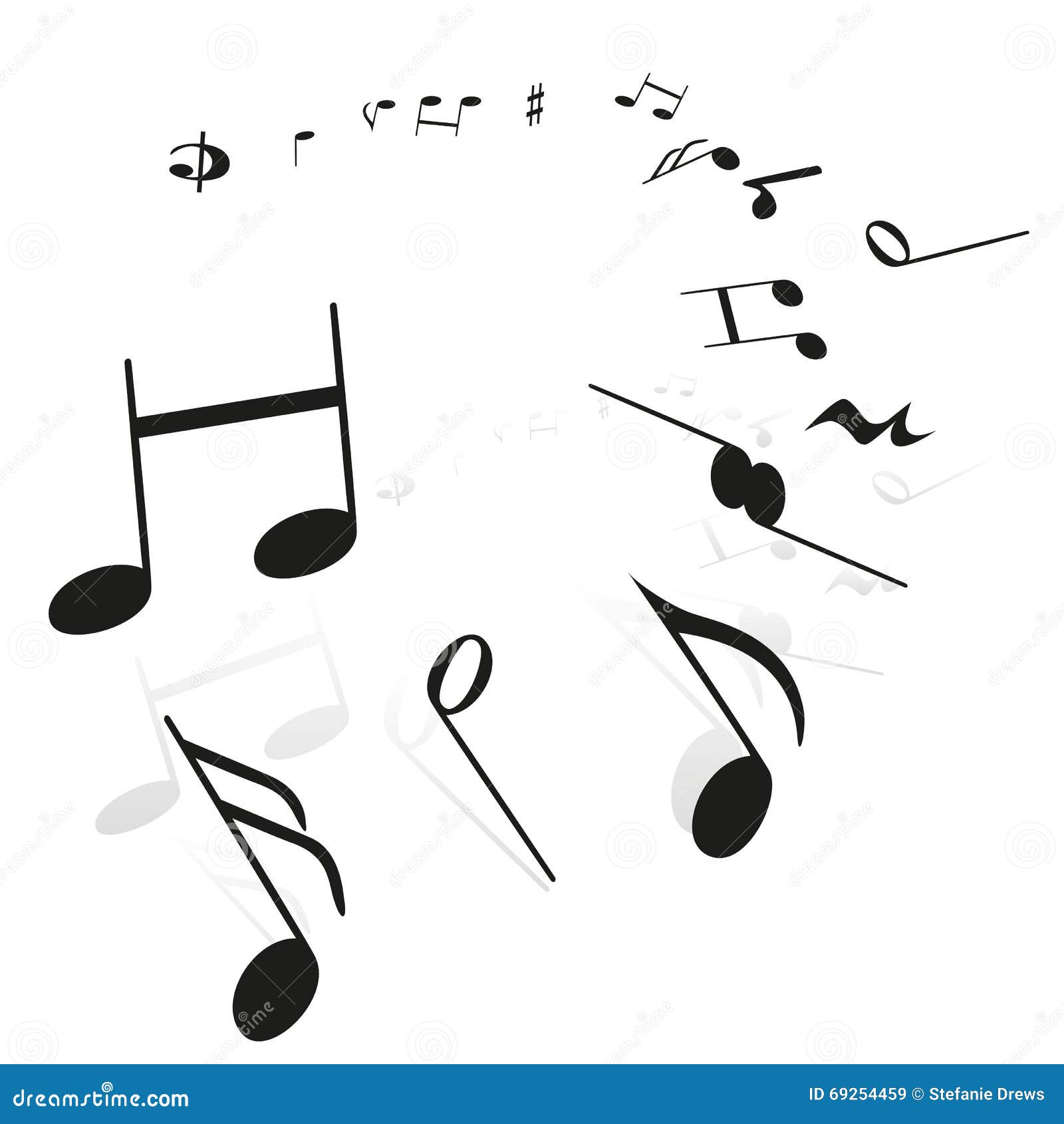 Music Notes Clef stock vector. Illustration of piano - 69254459