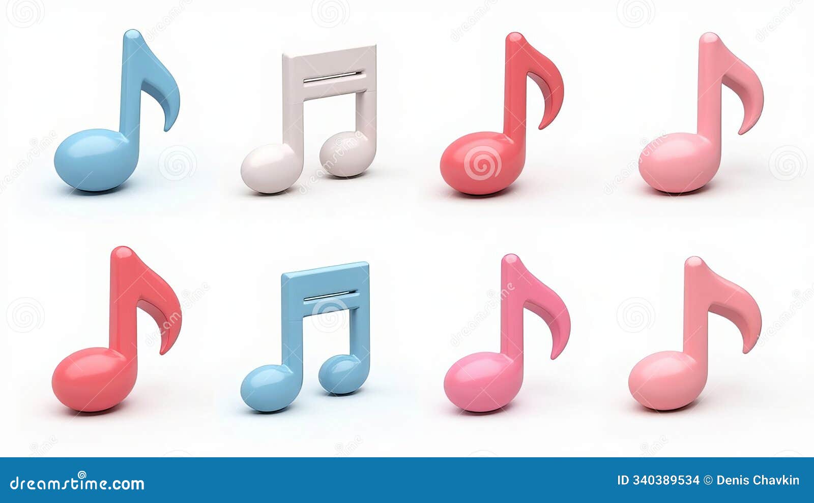 Music Notes Colorful Signs Set. Melody, Classical Music, Sound Design ...