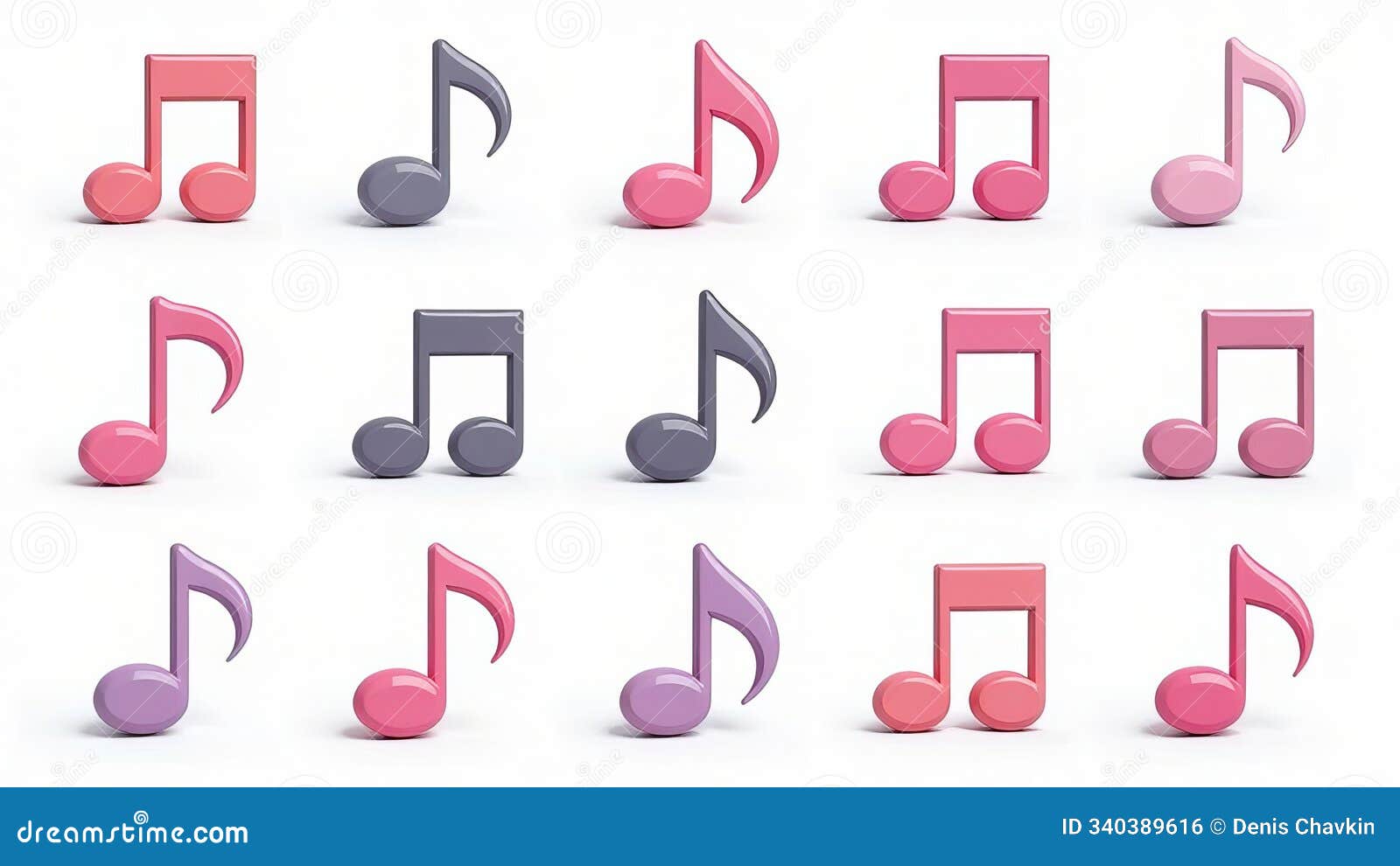 Music Notes Colorful Signs Set. Melody, Classical Music, Sound Design ...