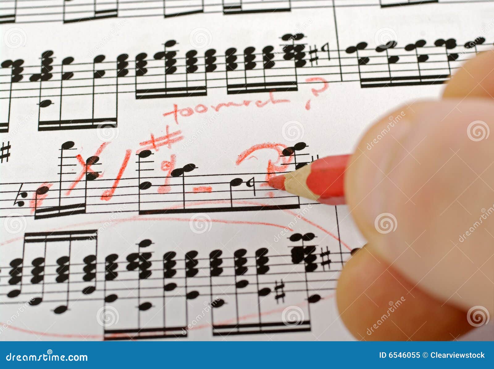 Music notes composing stock image. Image of drawing, sheet - 6546055
