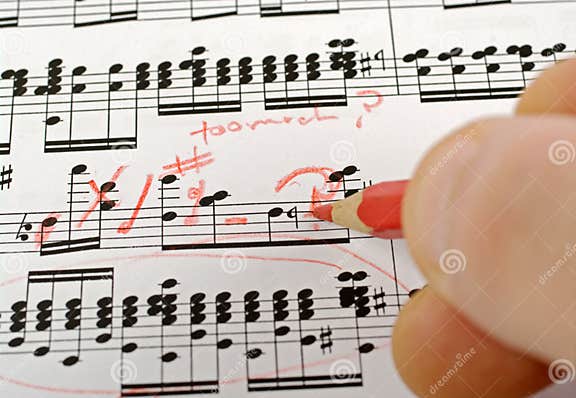 Music notes composing stock image. Image of drawing, sheet - 6546055