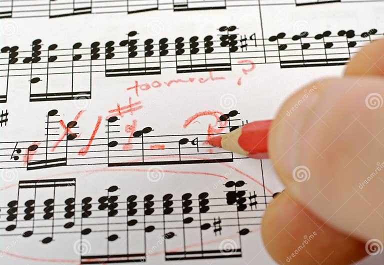Music notes composing stock image. Image of drawing, sheet - 6546055