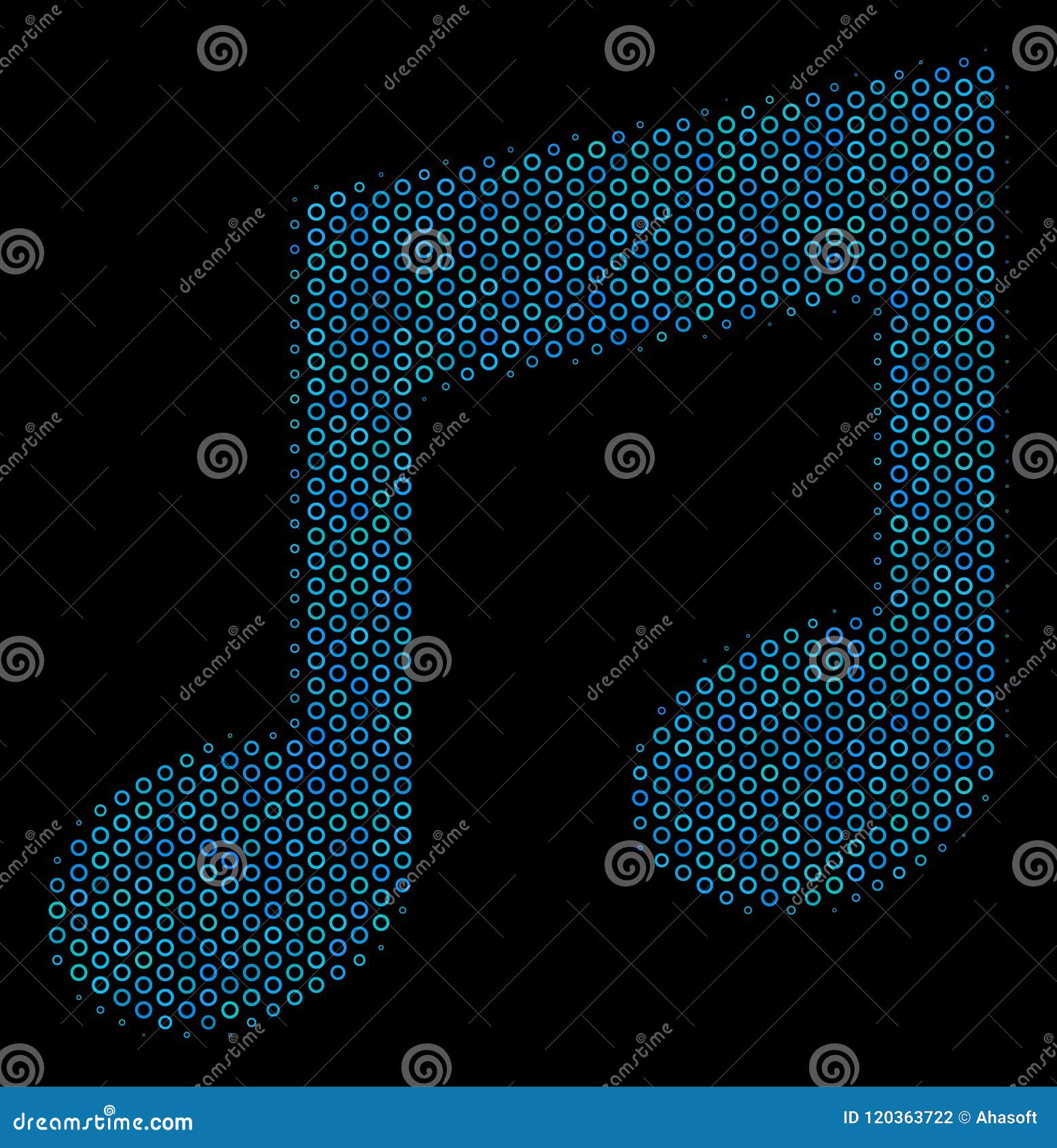 Music Notes Composition Icon of Halftone Spheres Stock Vector ...