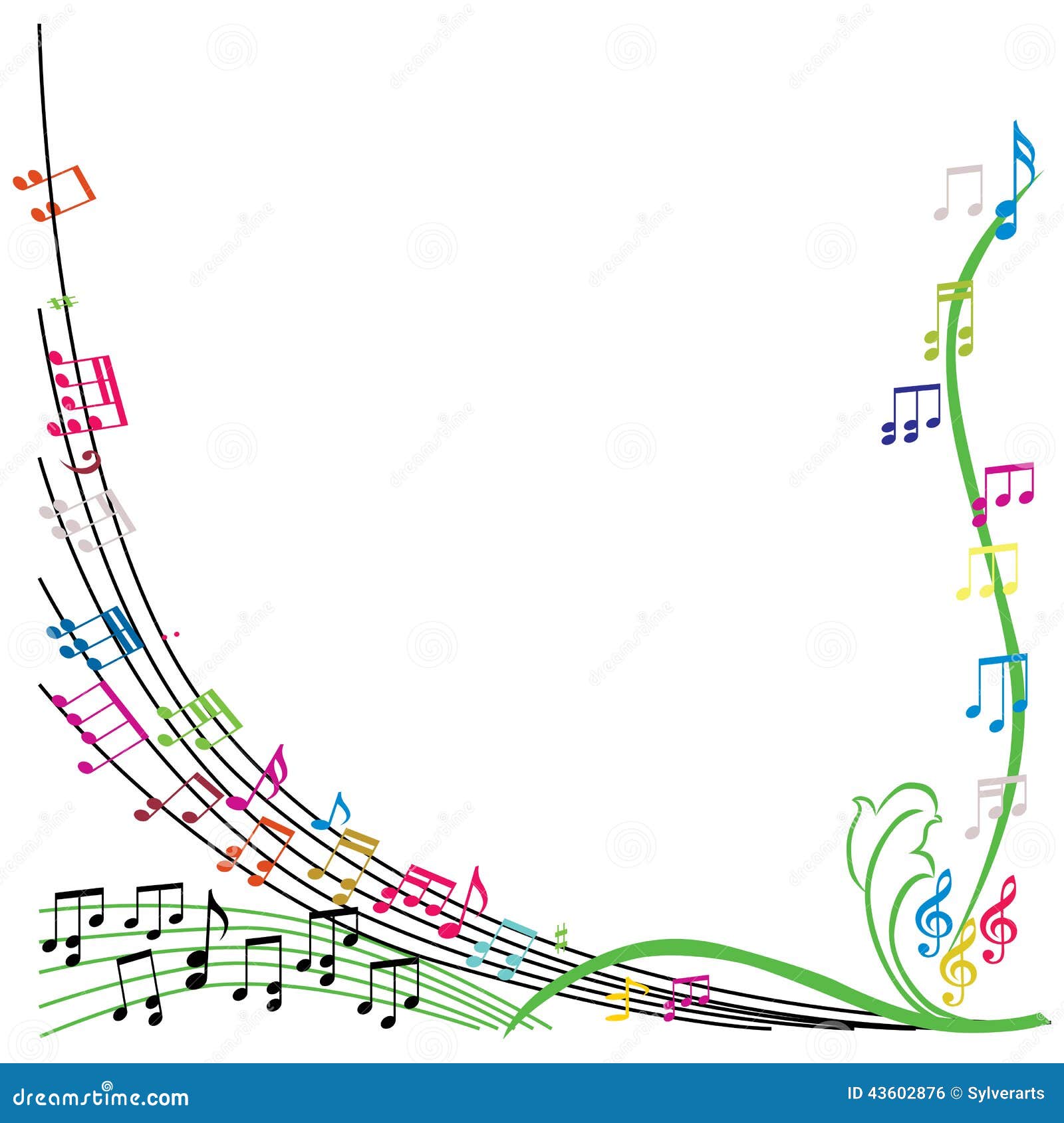 Music Notes Composition, Stylish Musical Theme Background, Vector ...