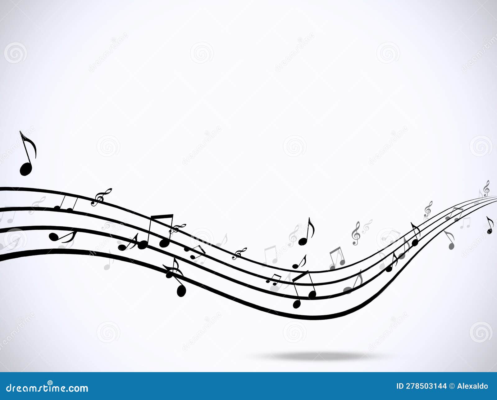 Music Notes Curves stock illustration. Illustration of party - 278503144